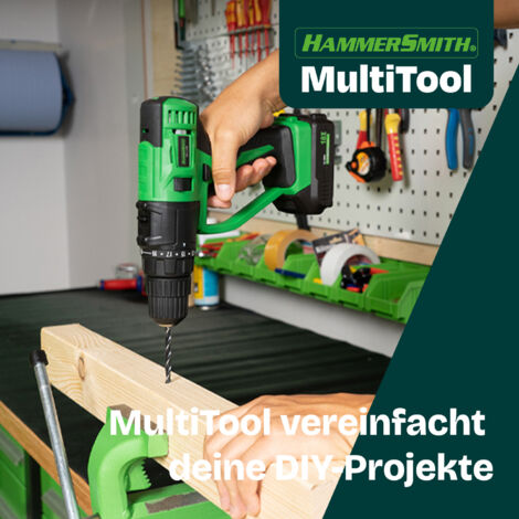 Hammersmith MultiTool mit Stichsägenaufsatz - Akku Multifunktions-Werkzeug - 18V ...