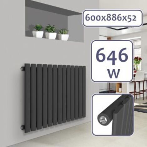 Aquamarin® Termosifone - Orizzontale, 600x886x52mm, Acciaio, Pannello ...