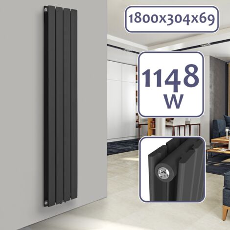 Aquamarin® Termosifone - Verticale, 1800x304x69mm, Acciaio, Doppio ...