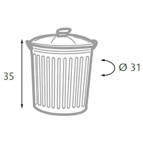 King Home TORTORY PAINTED LITTER BIN LT.18 mit Deckel und Seitengriffen ...