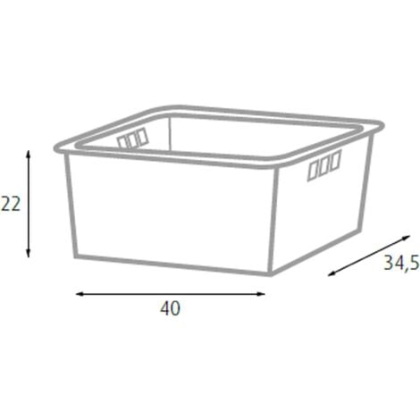 King Home 'JOY' WEISSER SYNTHETISCHER VIMINI-KORB 40x34,5x22h cm