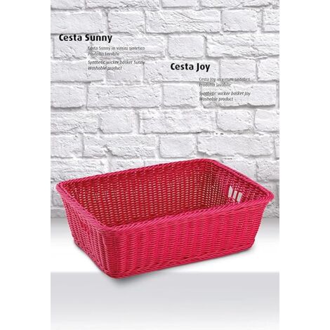 King Home 'JOY' WEISSER SYNTHETISCHER VIMINI-KORB 40x34,5x22h cm