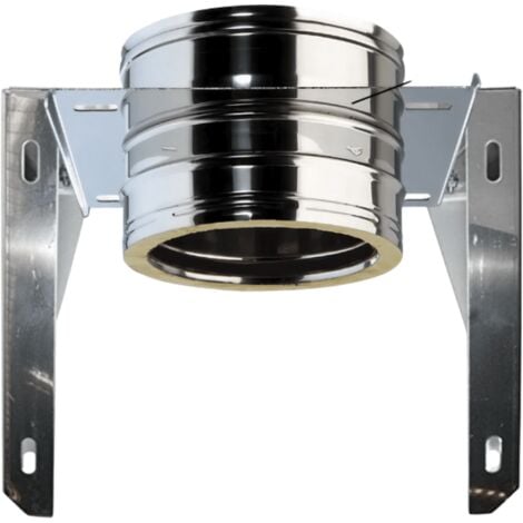 Support mural inox conduit double paroi isolé Edilinox - Diamètre 200 mm