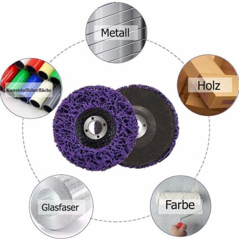 Lot de 5 Violet Disques de Nettoyage,Disque abrasif de ponceuse,115 x ...
