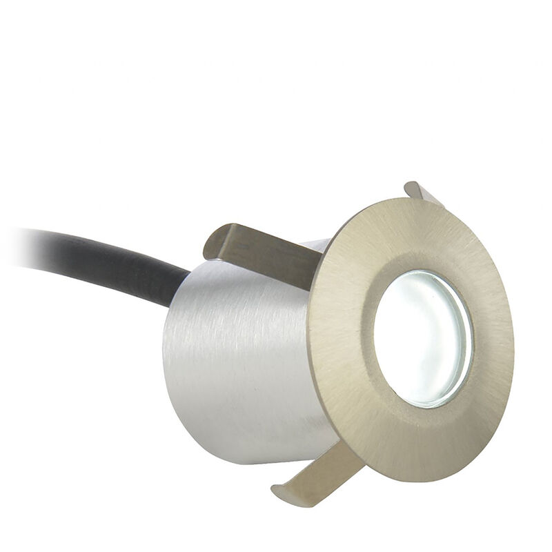 Litecraft Decking Plinth LED Recessed Light Daylight White - Satin Nickel