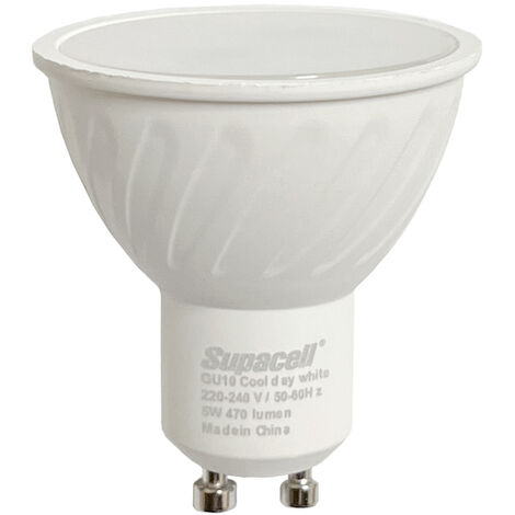 Litecraft Light Bulb GU10 5W 6500K Cool White Non Dimmable LED in White ...