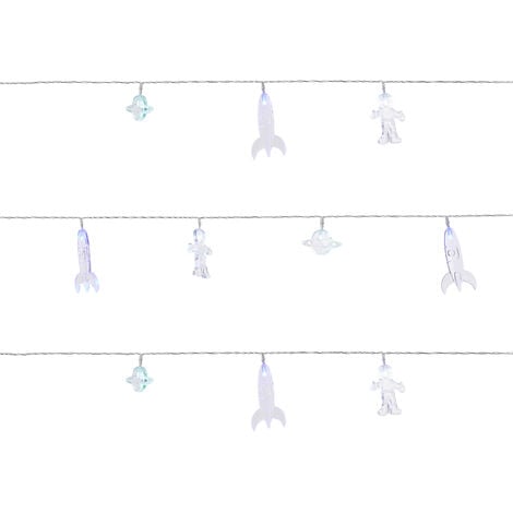 Litecraft Glow Space String Lights Integrated LED Fittings - Multi Coloured