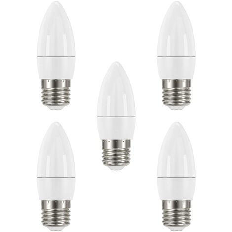 Litecraft Light Bulb 4.9 Watt E27 Edison Screw Candle Cool White LED ...