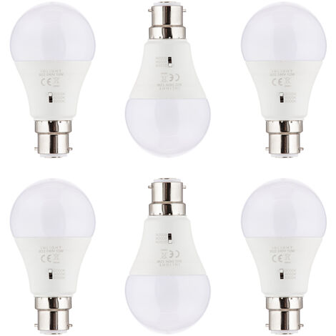 Litecraft Light Bulb B22 Bayonet Cap 12W Cool White LED - 6 Pack