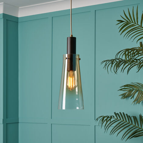 Visconte Atrani Ceiling Pendant 1 Light with Champagne Tint Shade ...