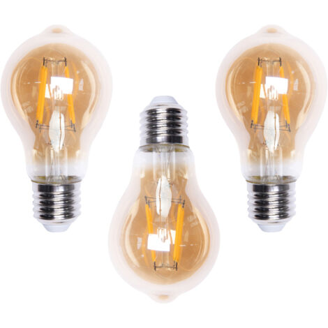 Litecraft Light Bulb E27 Edison Screw Gold Tinted Filament 4 Watt LED ...