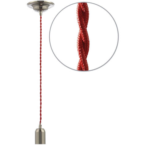 Litecraft Ceiling Pendant Braided Cable Kit Indoor E27 1 Light Fitting ...