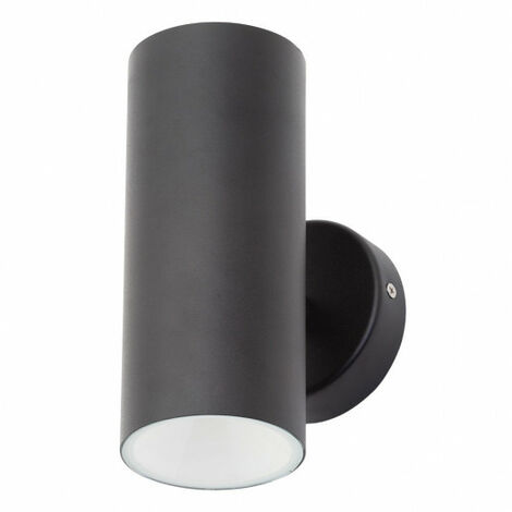 Litecraft Lem Wall Light Up Down Outdoor LED IP65 Garden Fitting - Black