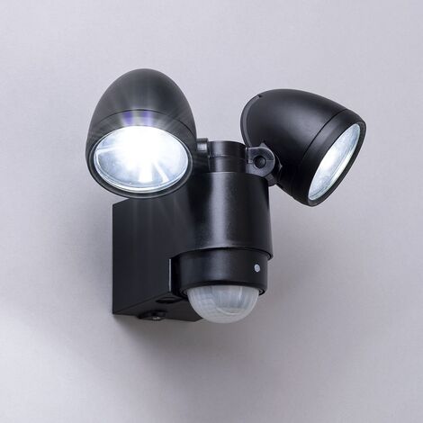 Litecraft Sirocco Spotlight Outdoor LED 2 Light Fitting With PIR Sensor ...