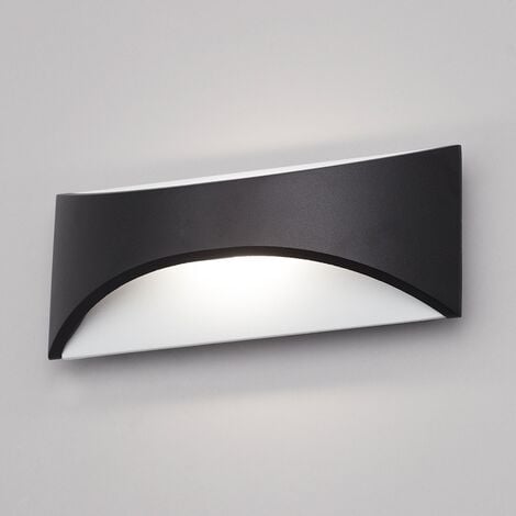 Litecraft Marsden Wall Light Outdoor 12W Curved LED IP44 Rated Fitting ...