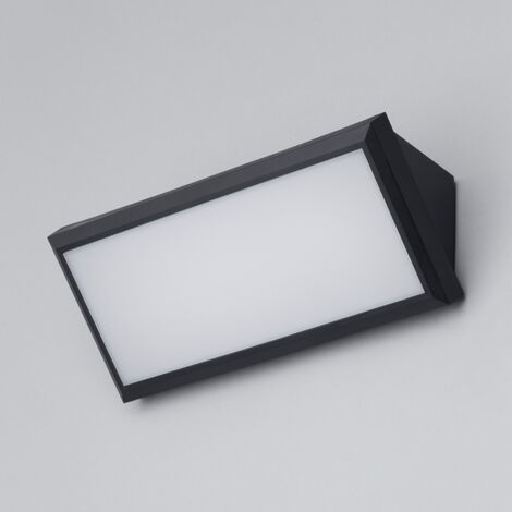 Litecraft Barrow Wall Light Outdoor LED Wedge Garden IP65 Fitting - Black