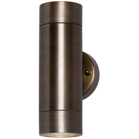 Litecraft Talon Wall Light Outdoor Up & Down IP54 Fitting - Antique Bronze