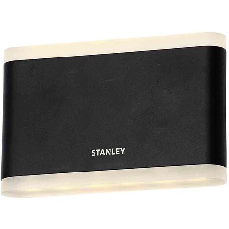 Stanley Moselle Up Down LED Outdoor Wall Light in Black Litecraft