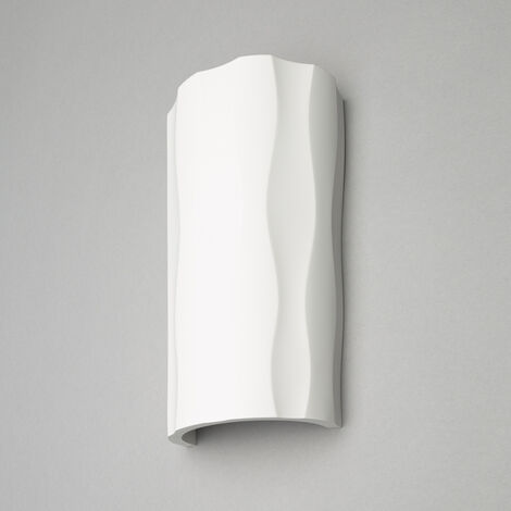 Litecraft Kilda Wall Light LED Plaster Up & Down Curved Indoor Fitting ...