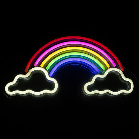Litecraft Glow Rainbow Wall Light Neon Children's Lighting - Multicoloured