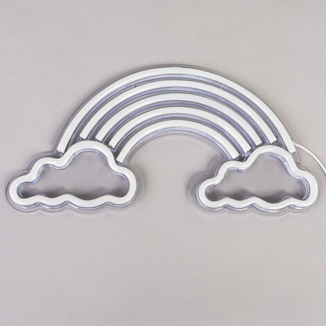 Litecraft Glow Rainbow Wall Light Neon Children's Lighting - Multicoloured