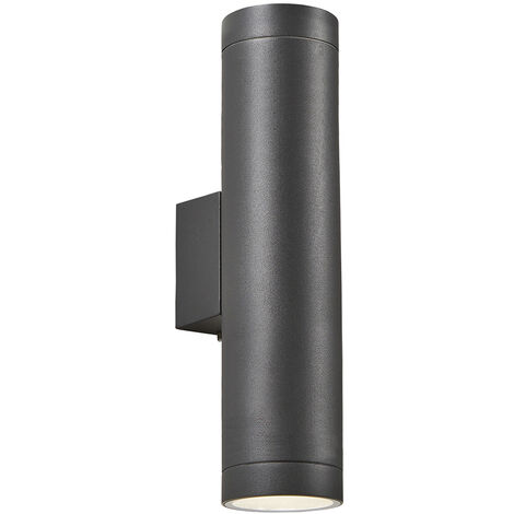 Litecraft Lonan Wall Light Outdoor Long Up & Down IP44 Fitting - Anthracite