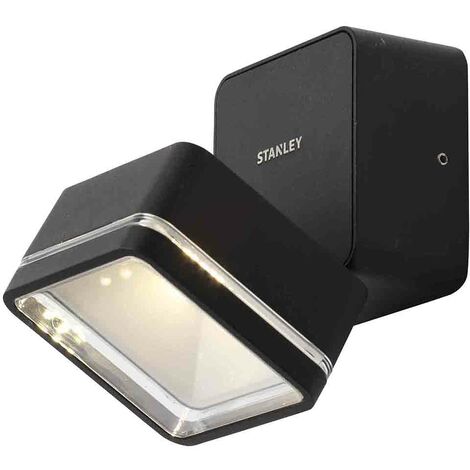 Stanley Tiber Wall Light LED Square Outdoor Adjustable IP65 Fitting - Black