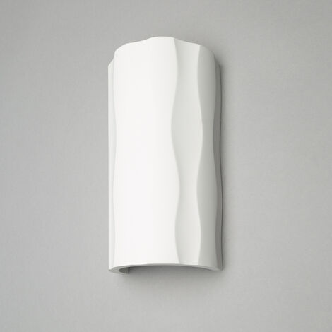 Litecraft Kilda Wall Light Plaster Up & Down Curved Indoor Fitting – White