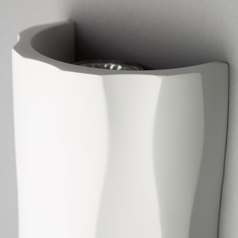 Litecraft Kilda Wall Light Plaster Up & Down Curved Indoor Fitting – White