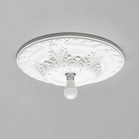 Litecraft Suilven Flush Mount Traditional Large Plaster Ceiling Rose ...