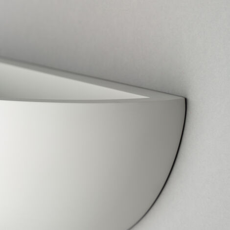 Litecraft Torridon Wall Uplighter Plaster Curved Fitting - White