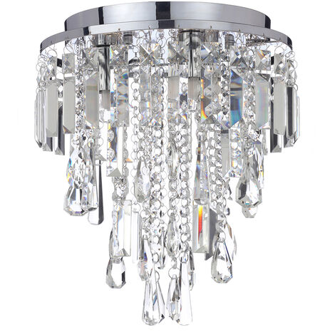 Spa Pro Brona Ceiling Light Flush Bathroom Fitting - Polished Chrome ...