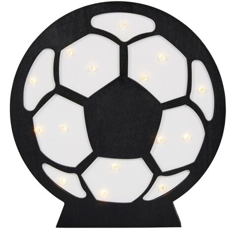 Litecraft Glow Football Table Lamp LED Children's Lighting - Black, White