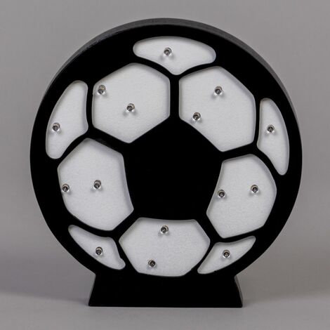 Litecraft Glow Football Table Lamp LED Children's Lighting - Black, White