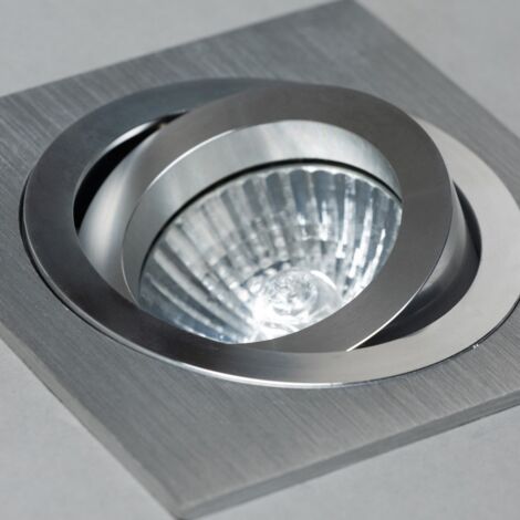 Litecraft Evra Recessed Downlight Square Tiltable Spotlight in Silver ...