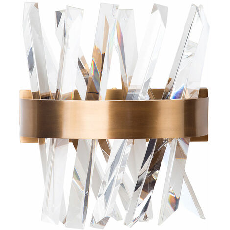 Visconte Flusso Wall Light 16 Watt Integrated LED Fitting - Antique Brass