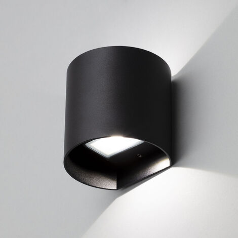 Litecraft Luk Wall Light Up & Down Outdoor Rounded Garden IP54 Rated ...
