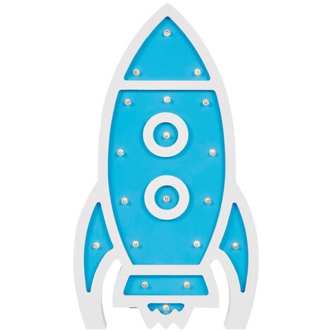 Litecraft Glow Rocket Table Lamp LED Children's Lighting - Blue, White