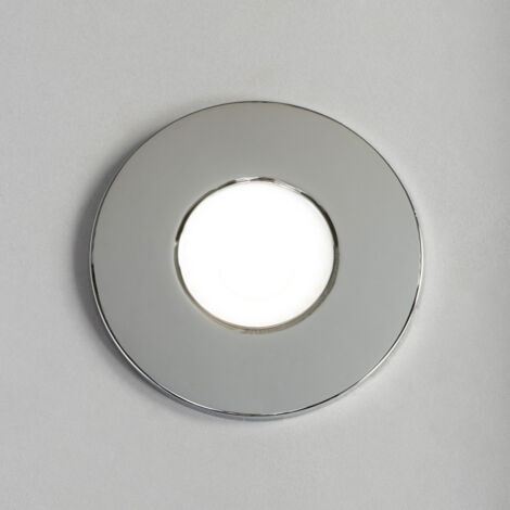 Litecraft Recessed Downlight Fire Rated Fixed Spotlight in Chrome - 2 Pack