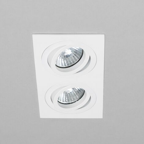 Litecraft Evra Recessed Downlight Rectangular Tiltable Double Spotlight ...
