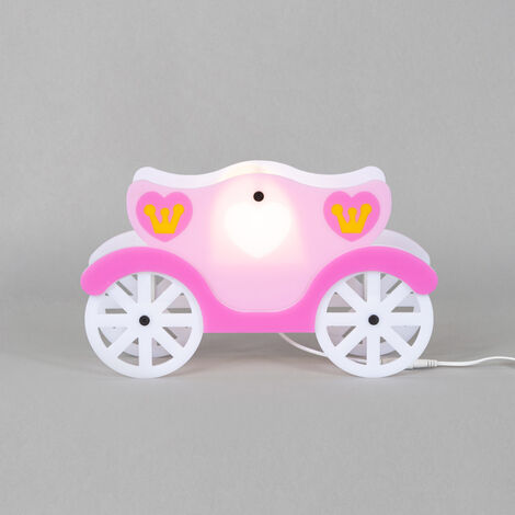 Litecraft Glow Princess Carriage Table Lamp LED Children's Bedside ...