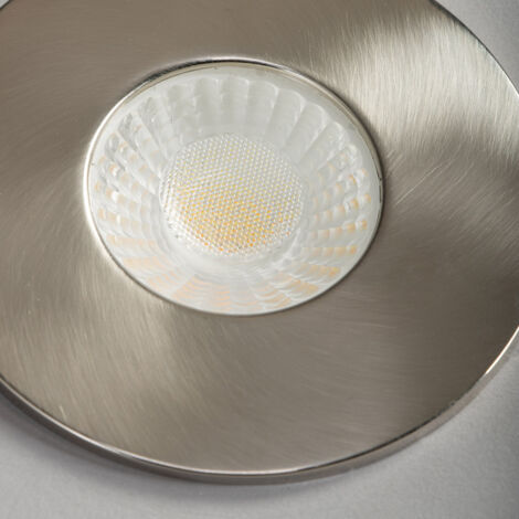 Litecraft Recessed Downlight Fire Rated Fixed Spotlight in Satin Chrome ...