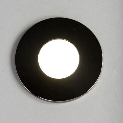 Litecraft Recessed Downlight Fire Rated Fixed Spotlight in Black Chrome ...