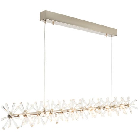 Visconte Scafati Ceiling Pendant Bar 18 Light - Satin Nickel