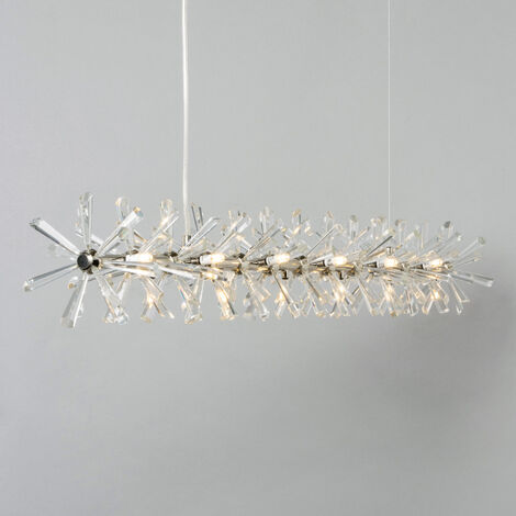Visconte Scafati Ceiling Pendant Bar 18 Light - Satin Nickel