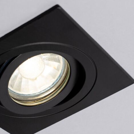 Litecraft Recessed Downlights Tiltable Square Spotlights in Matte Black ...