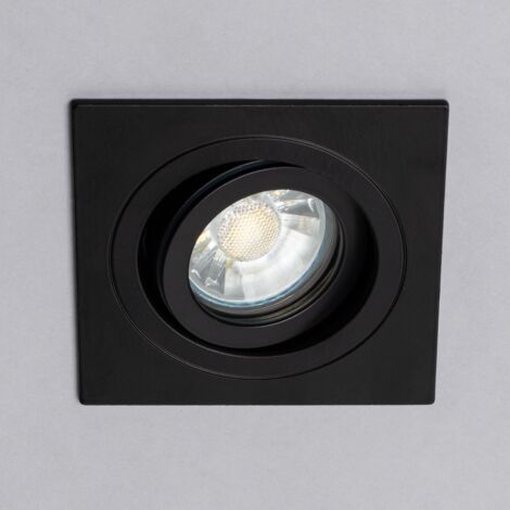 Litecraft Recessed Downlights Tiltable Square Spotlights in Matte Black ...