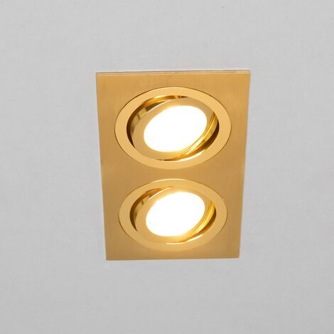 Litecraft Evra Recessed Downlight Rectangular Tiltable Double Spotlight ...