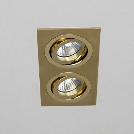 Litecraft Evra Recessed Downlight Rectangular Tiltable Double Spotlight ...