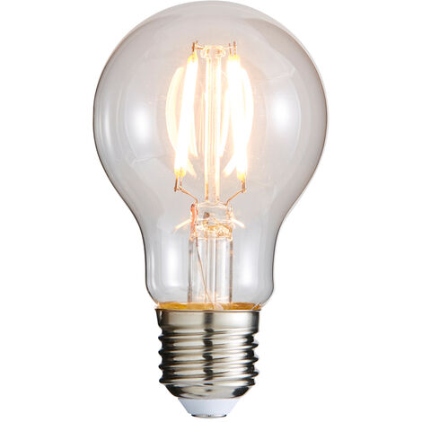 Litecraft Light Bulb E27 Edison Screw 6 Watt GLS Natural White LED - 2 Pack